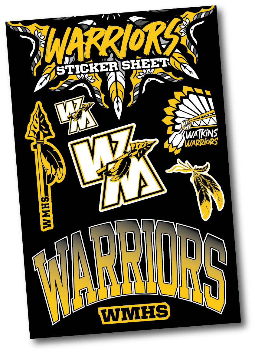 Warriors Sticker Sheet – Pataskala Customs