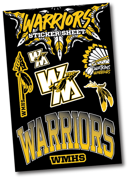 Warriors Sticker Sheet – Pataskala Customs